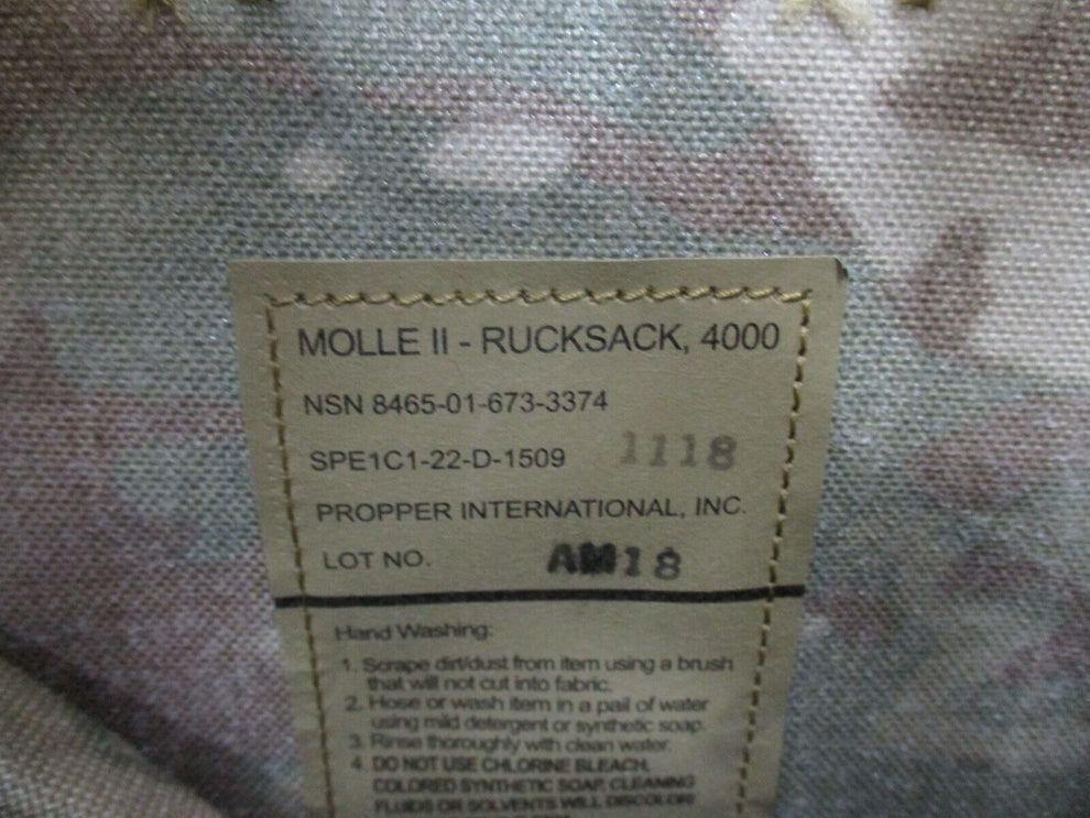 USGI ARMY OCP LARGE MOLLE II RUCKSACK 4000 MULTICAM FIELD PACK w FRAME ...
