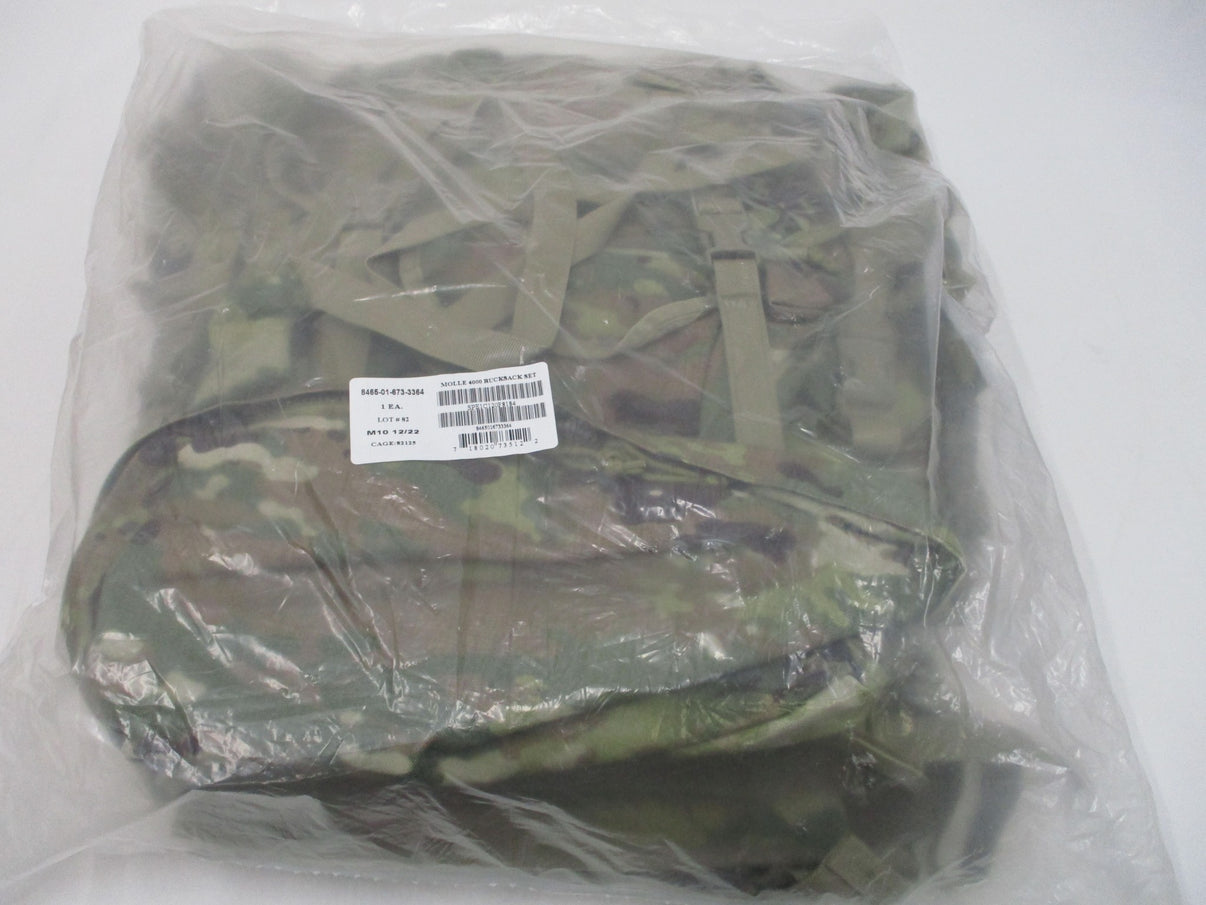 USGI ARMY OCP LARGE MOLLE II RUCKSACK 4000 MULTICAM FIELD PACK w FRAME ...